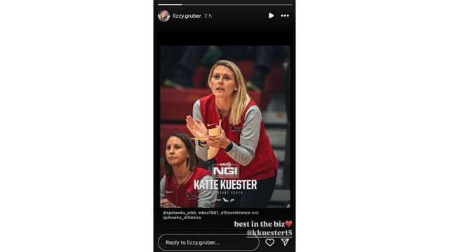 Ace Flagg's GF Lizzy Gruber shares a 4-word reaction to SJU Hawks coach ...