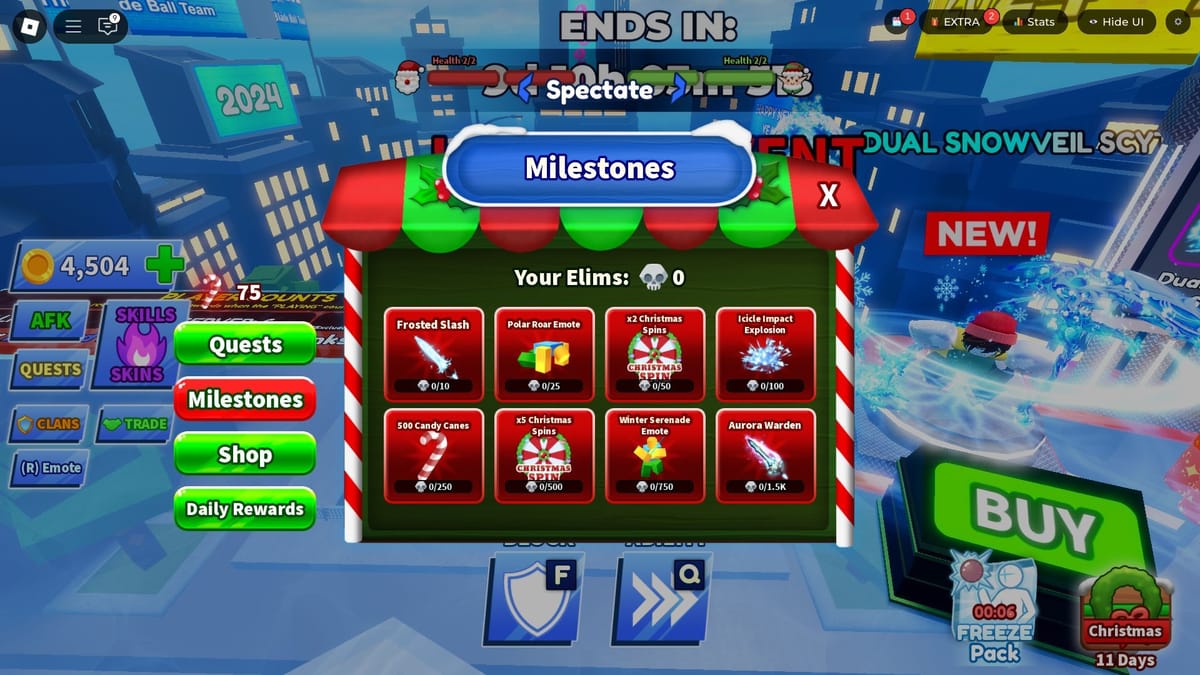 Blade Ball Holiday Event guide: Quests, milestone rewards, and more