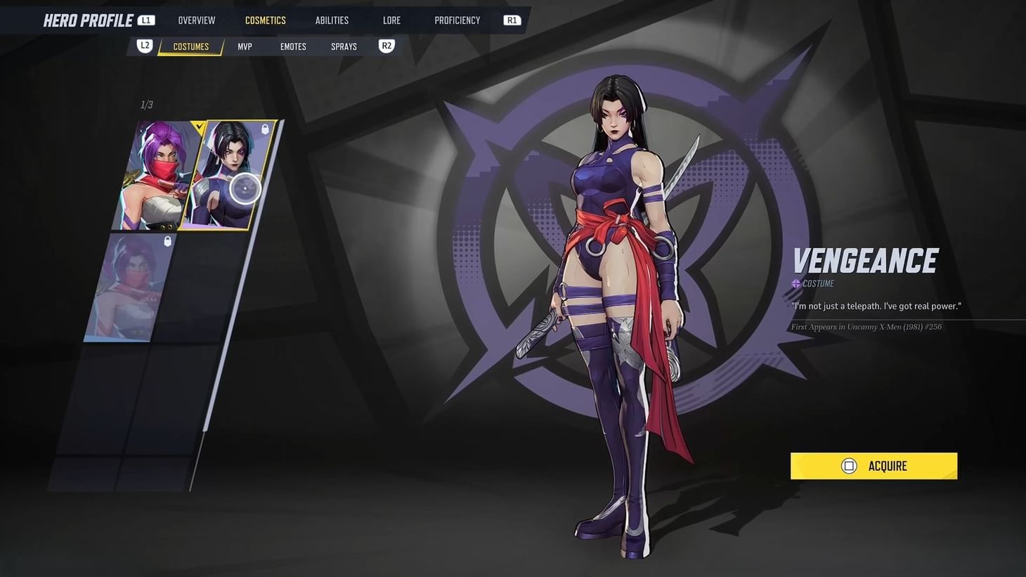 All Marvel Rivals Psylocke skins: Tier list, prices and more