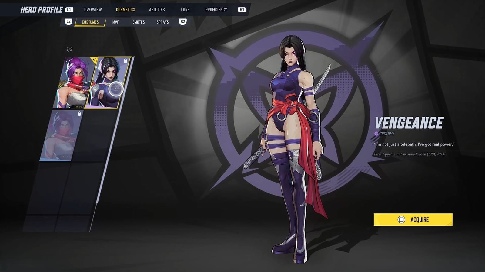 All Marvel Rivals Psylocke skins: Tier list, prices and more