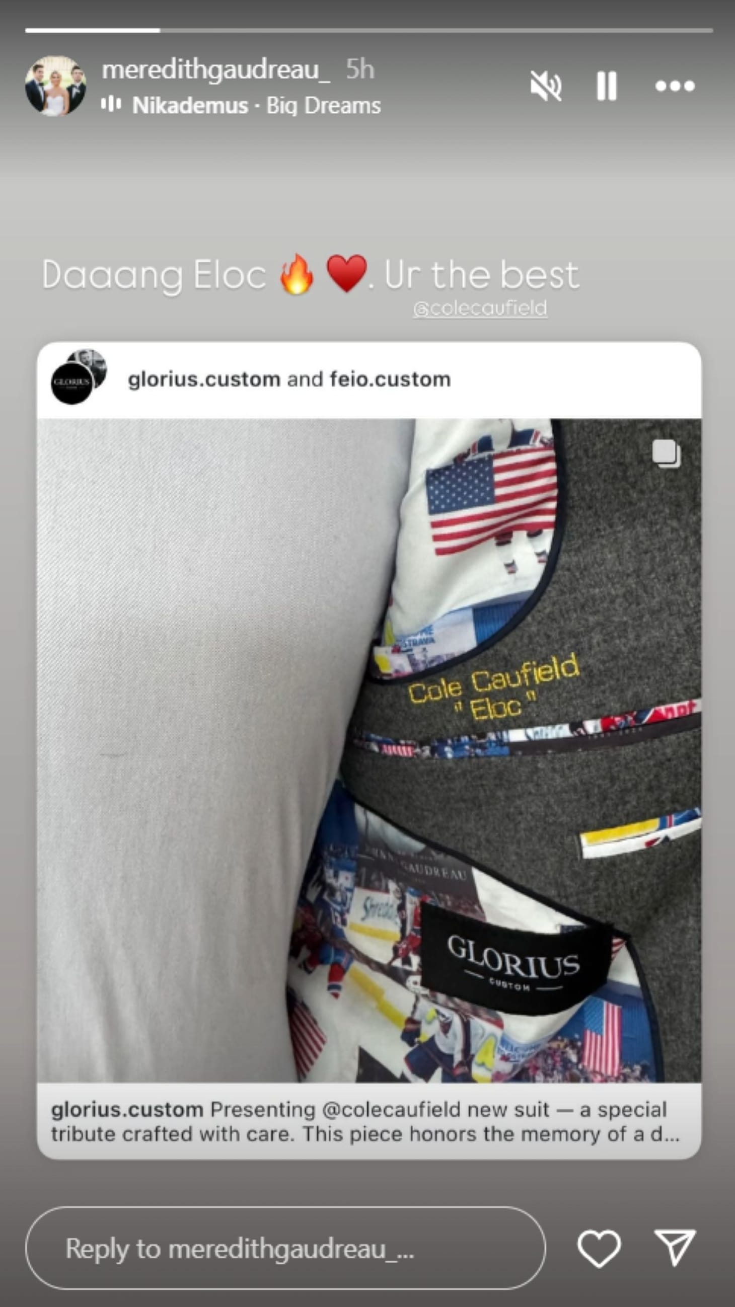 "Daaang Eloc": Cole Caulfield's Johnny Gaudreau-inspired bespoke suit ...