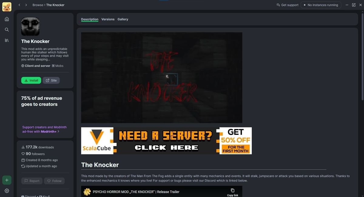 What is Minecraft The Knocker mod?