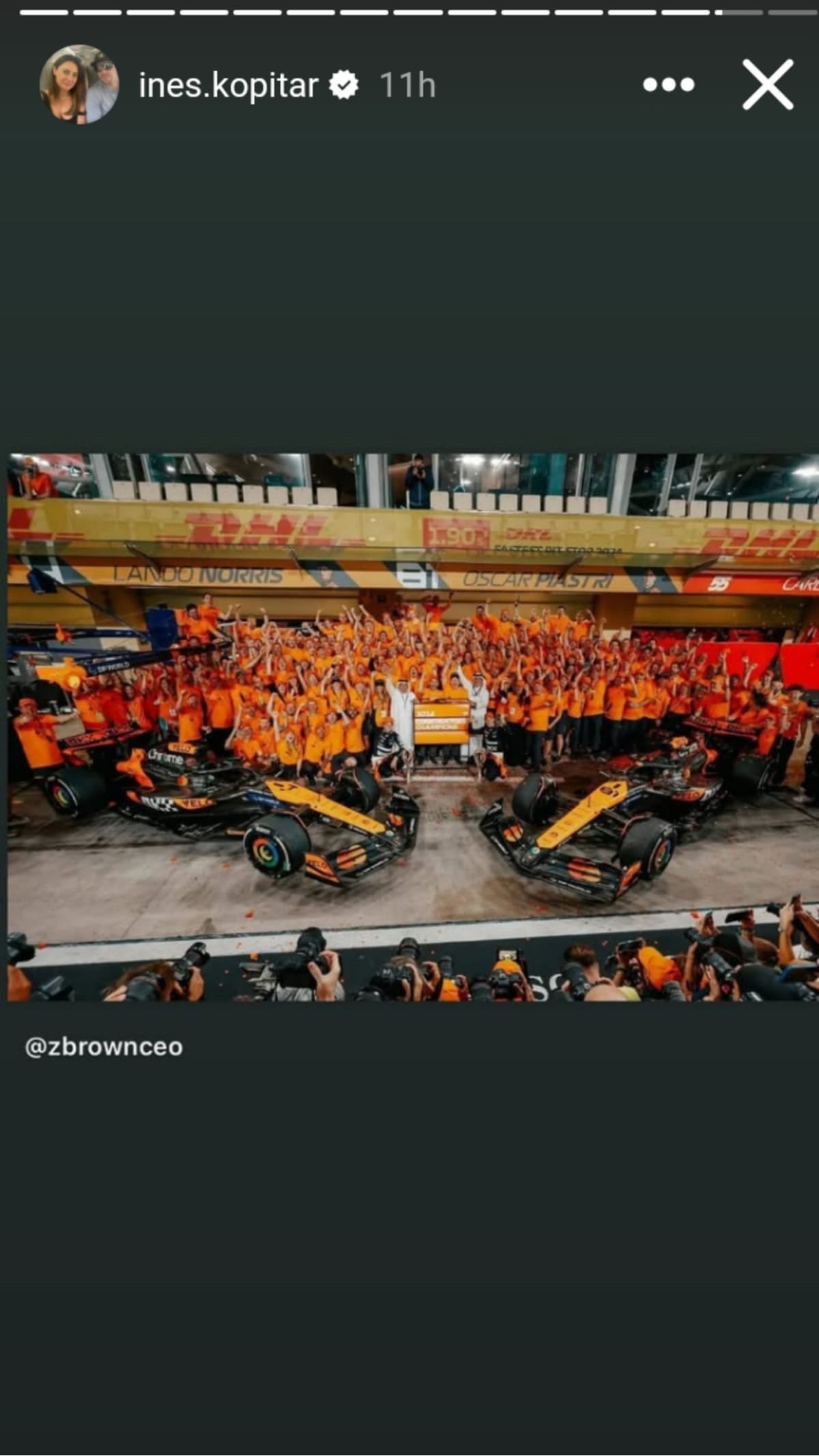 Anze Kopitar's wife Ines reacts as beau's close friend Zak Brown and McLaren win major F1 ...