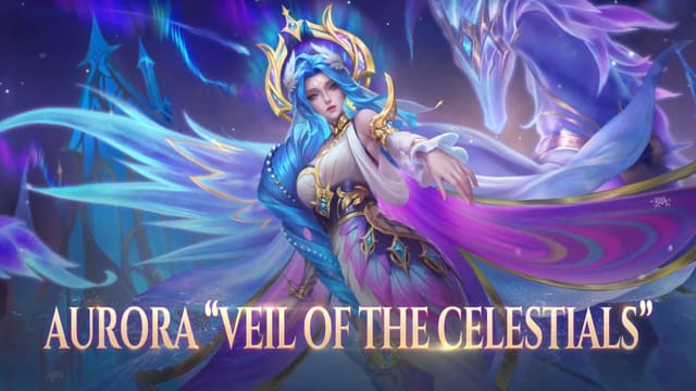 Mobile Legends Bang Bang Aurora "Veil of the Celestials" skin details and animation