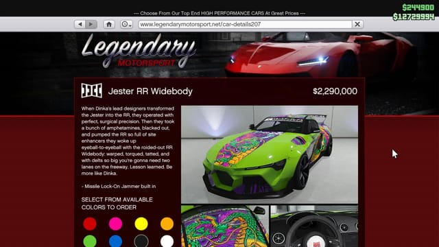 Dinka Jester RR Widebody in GTA 5 Online: All you need to know