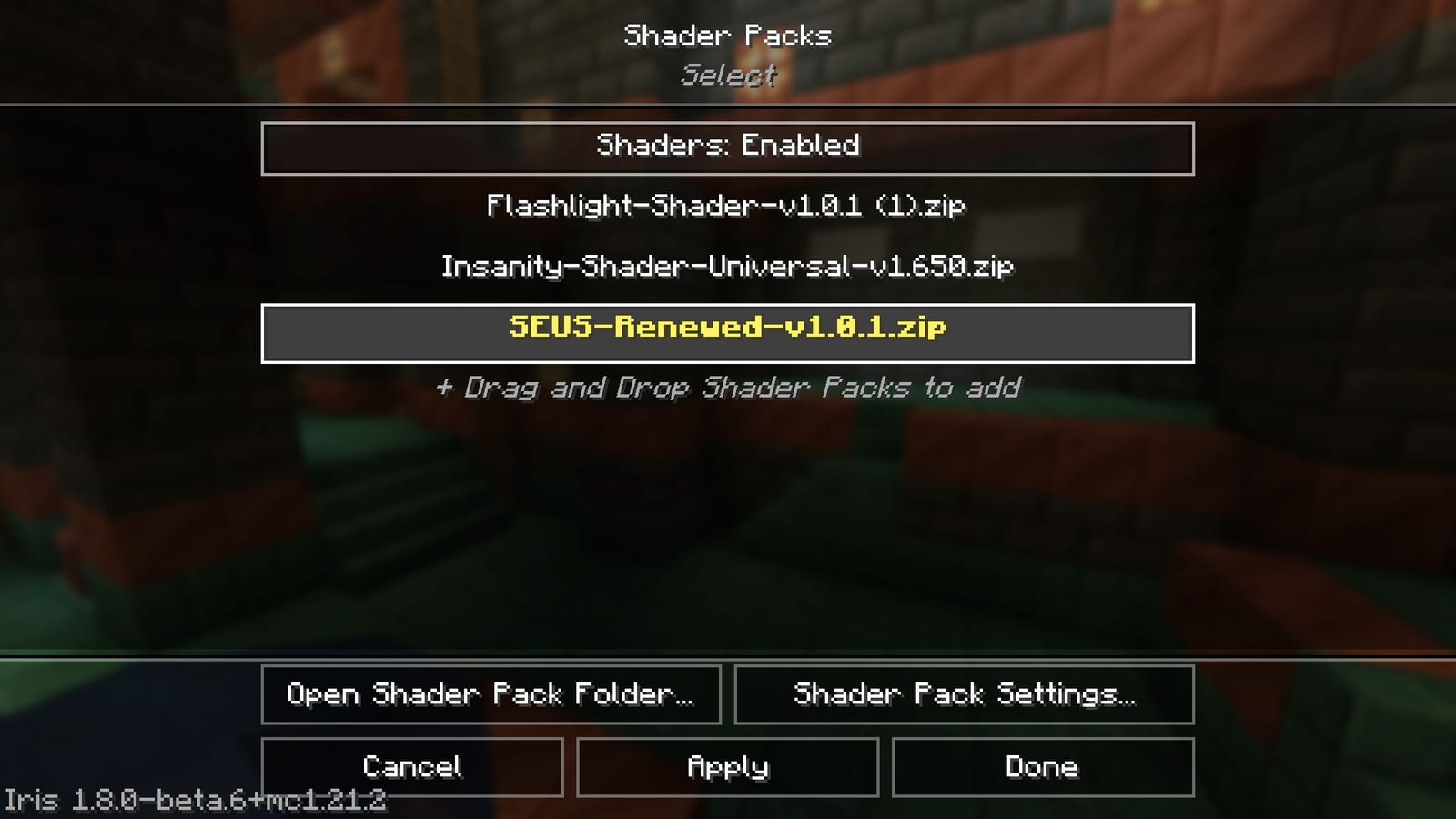 How to use shaders in Minecraft 1.21.4