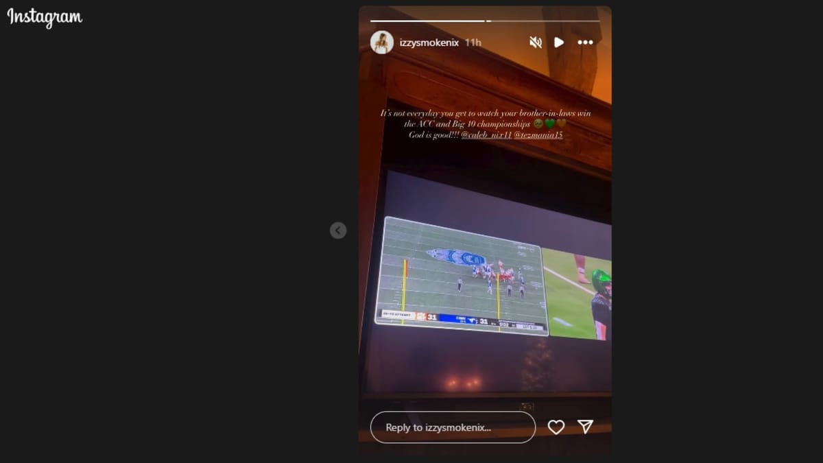 Broncos rookie Bo Nix's wife Izzy celebrates as QB's brothers Caleb and ...