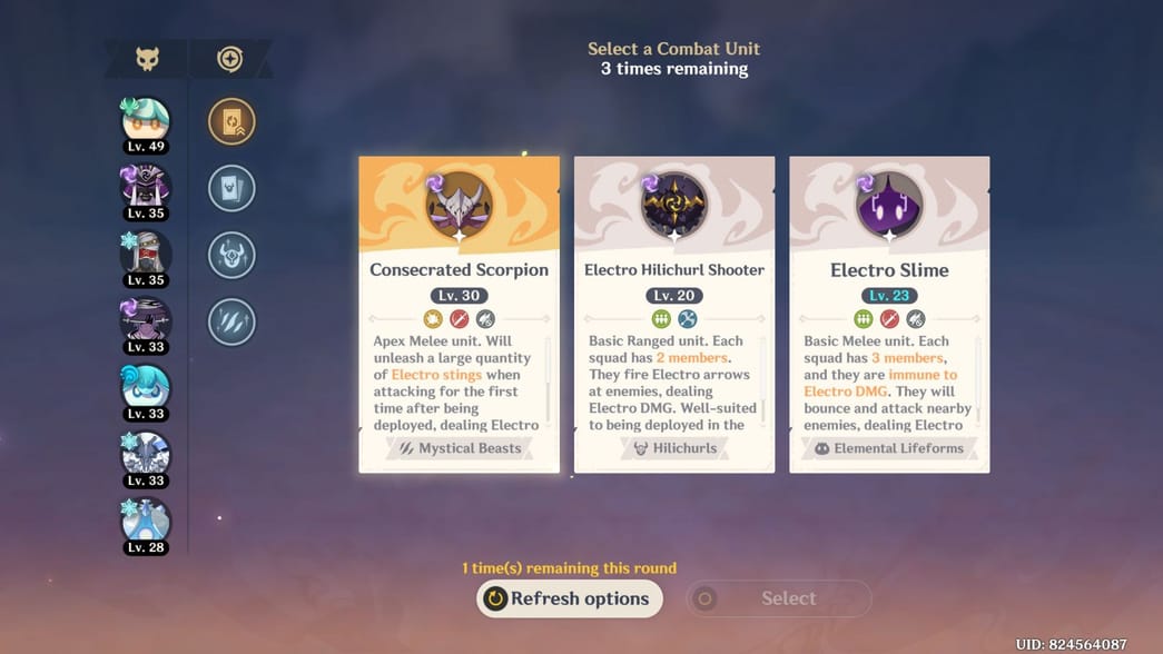 Best units to pick in Genshin Impact Exercise Surging Storm event