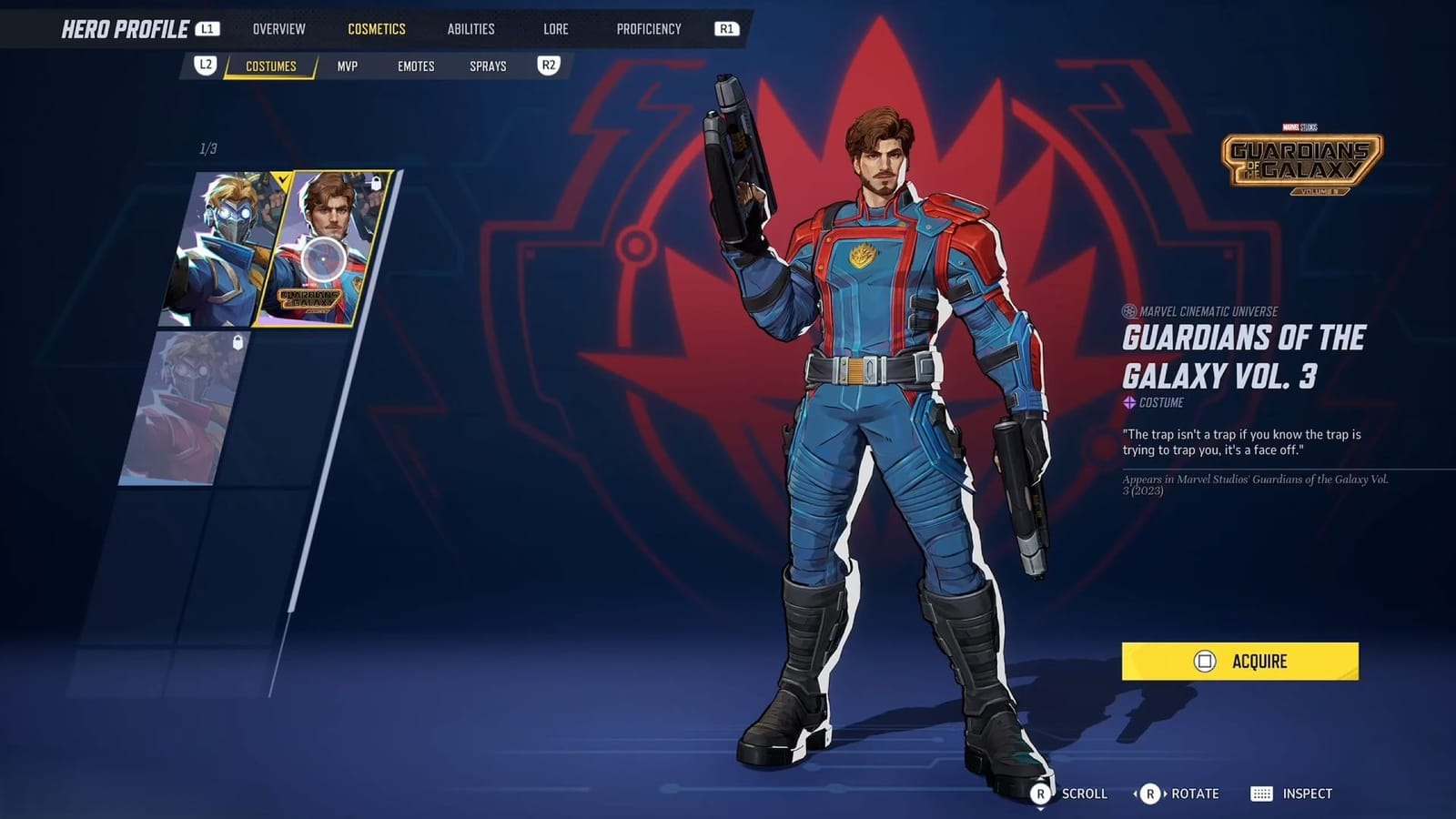 All Marvel Rivals Starlord skins: Tier list, prices and more