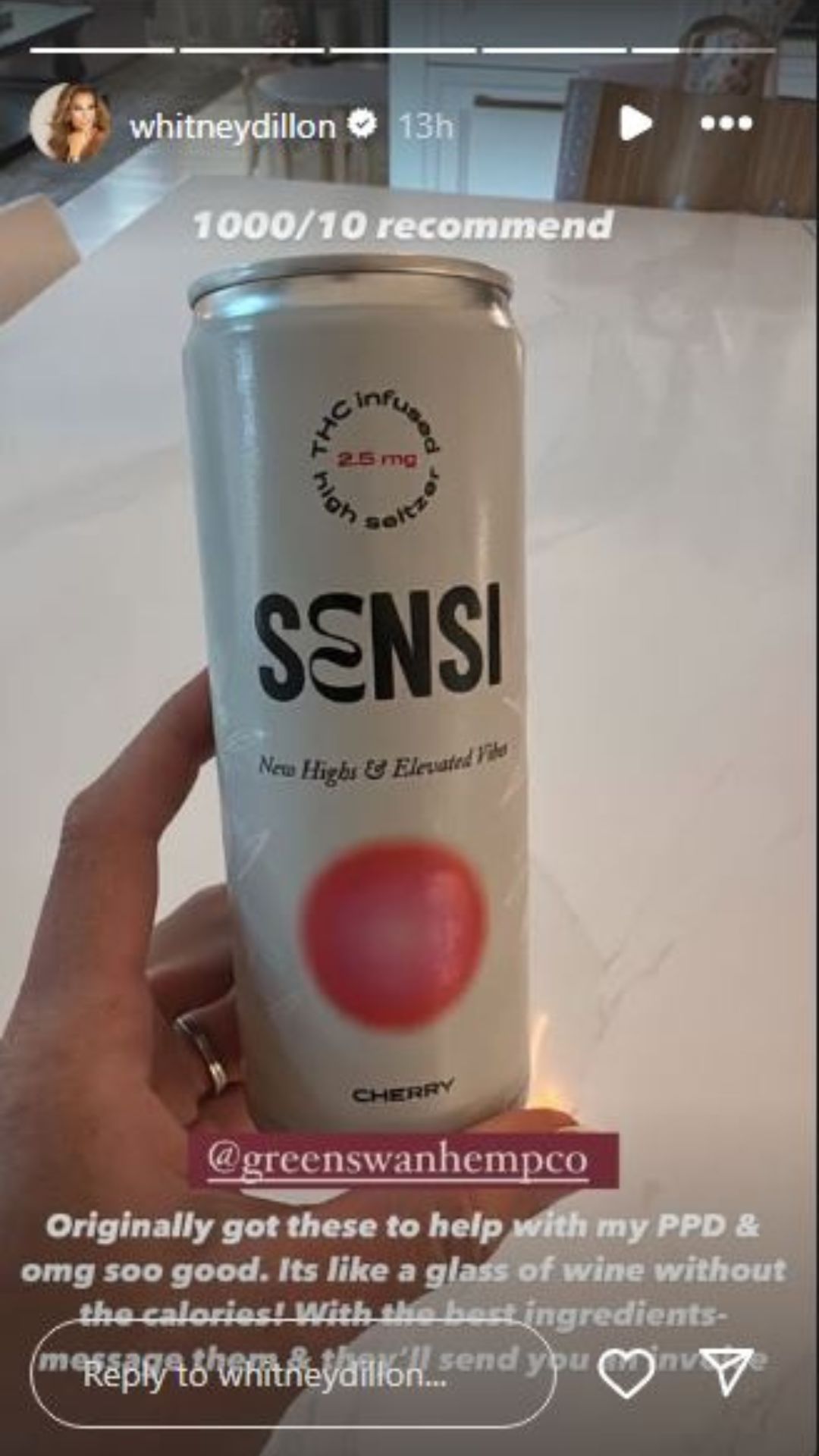 Austin Dillon’s wife Whitney ‘1000/10 recommends’ the THC-infused ‘wine ...