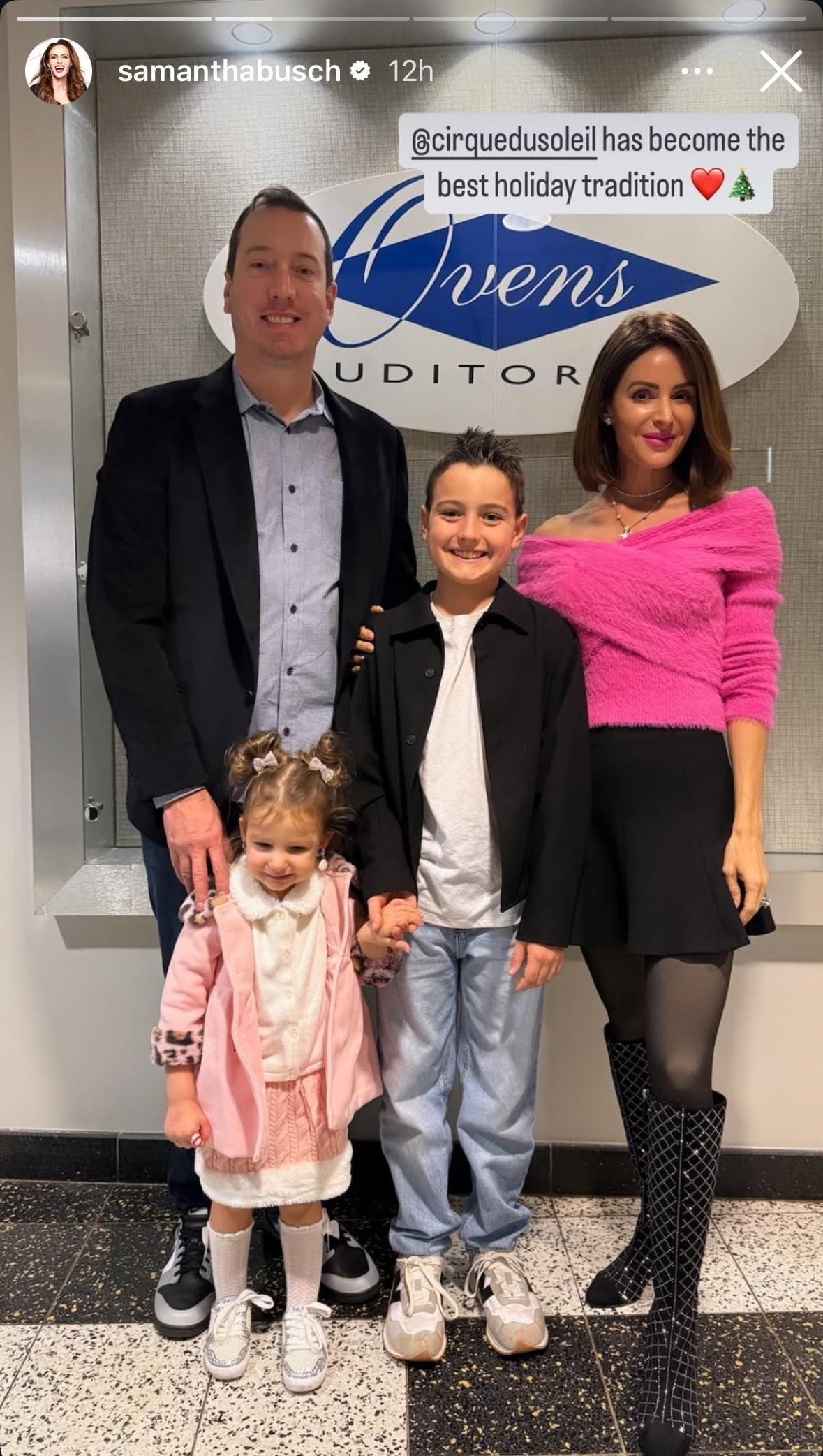 Kyle Busch’s wife Samantha stuns in pink as she poses with family ...