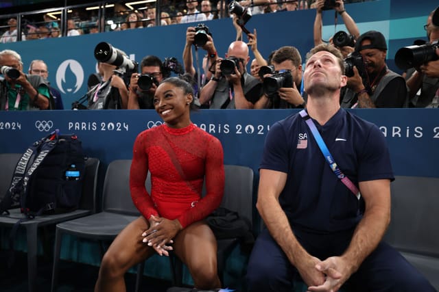 After wife Cecile Landi's departure, Simone Biles' coach Laurent bids ...