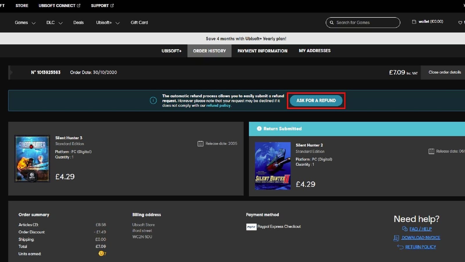 How to get refund on XDefiant Ultimate Founder's Pack