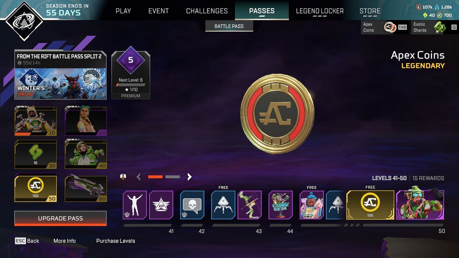 Apex Legends Season 23 Split 2 Battle Pass: All tiers and rewards
