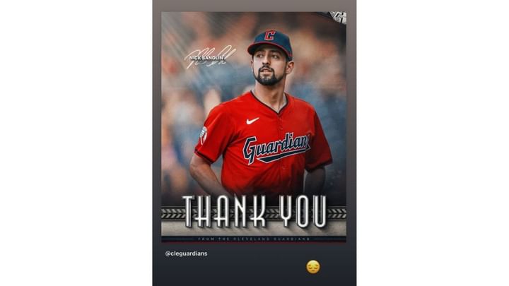 Josh Naylor's fiancee Chantel Collado reacts as Guardians trade Andres ...