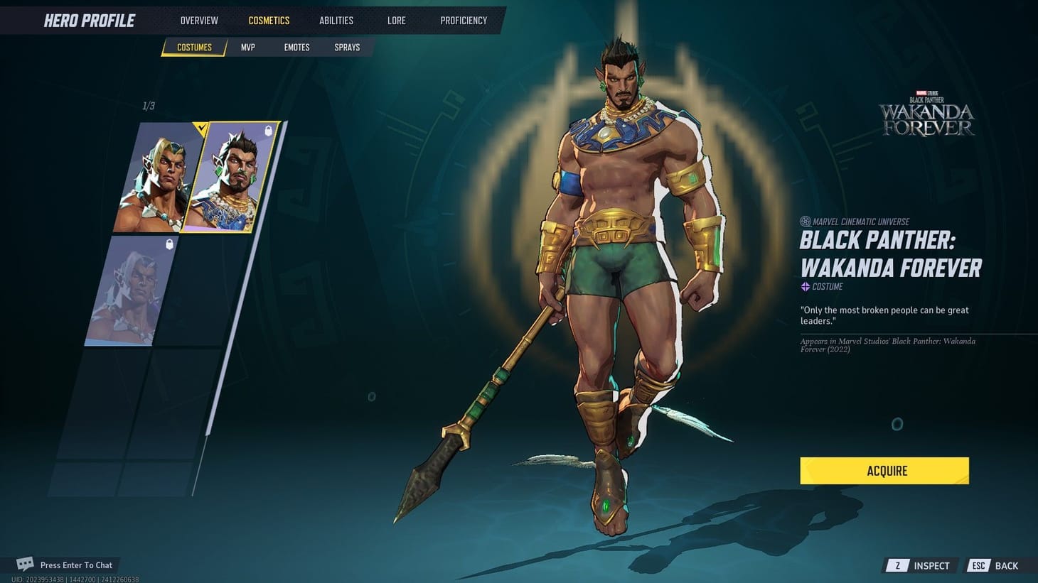 All Marvel Rivals Namor skins: Tier list and prices
