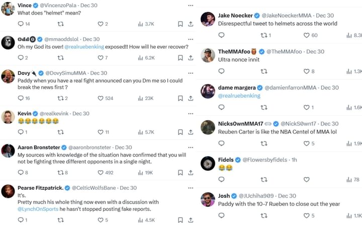 "Idk how everyone always falls for it" - Fans react as Paddy Pimblett calls out absolute "helmet ...