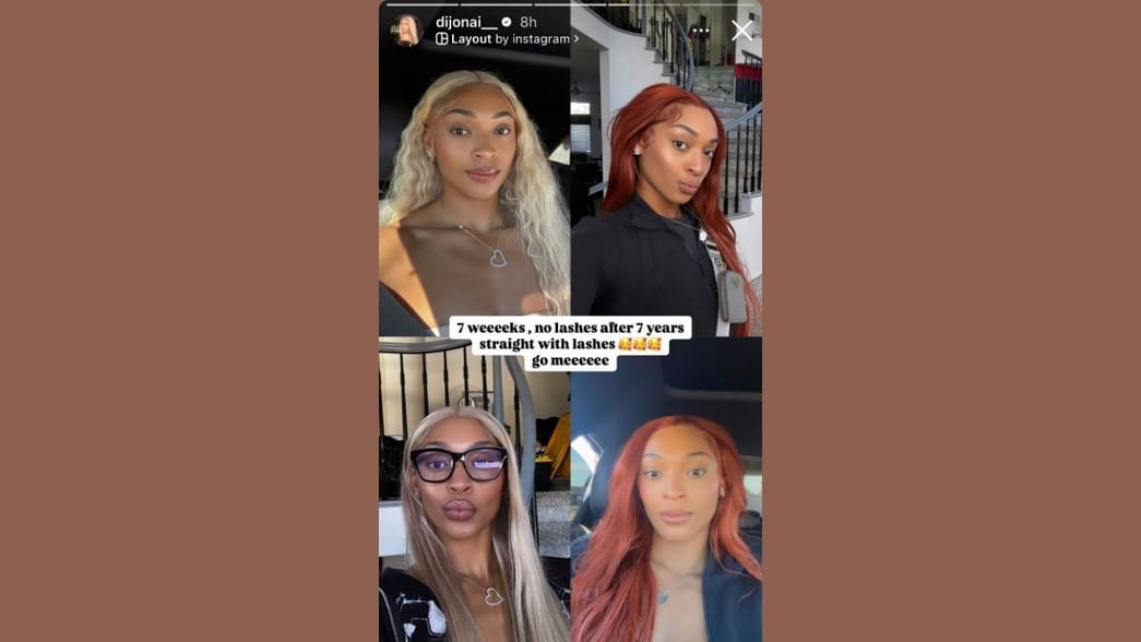 PHOTO: DiJonai Carrington embraces new look after ditching lashes for ...