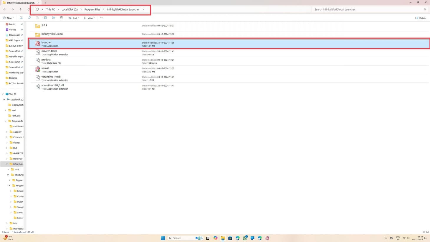 Infinity Nikki Desktop Icon missing error: How to fix and launcher location