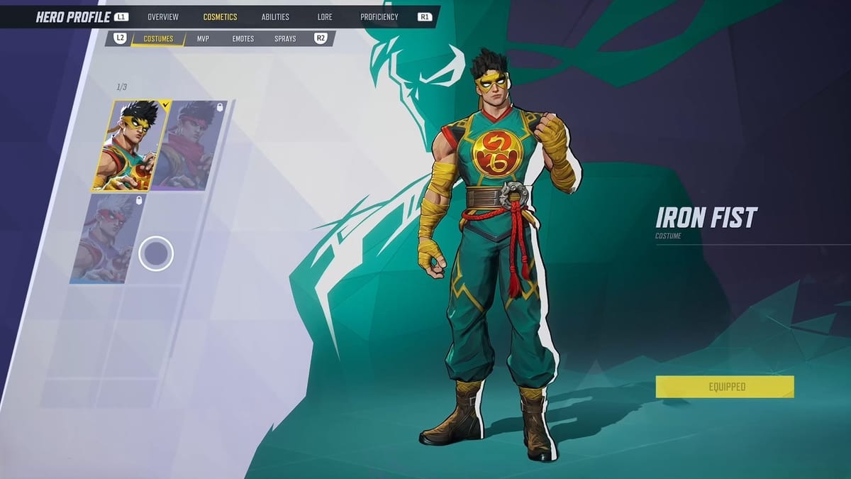 All Marvel Rivals Iron Fist skins: Tier list and prices