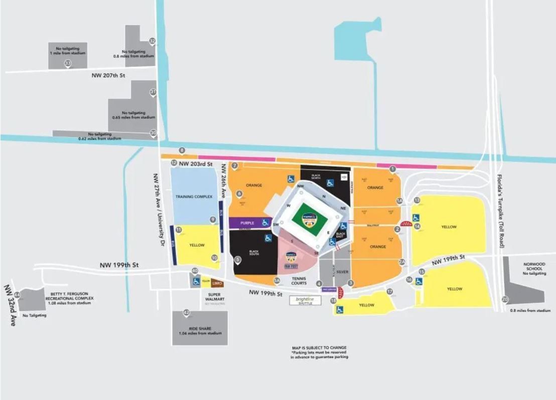 What stadium is the Orange Bowl played in?