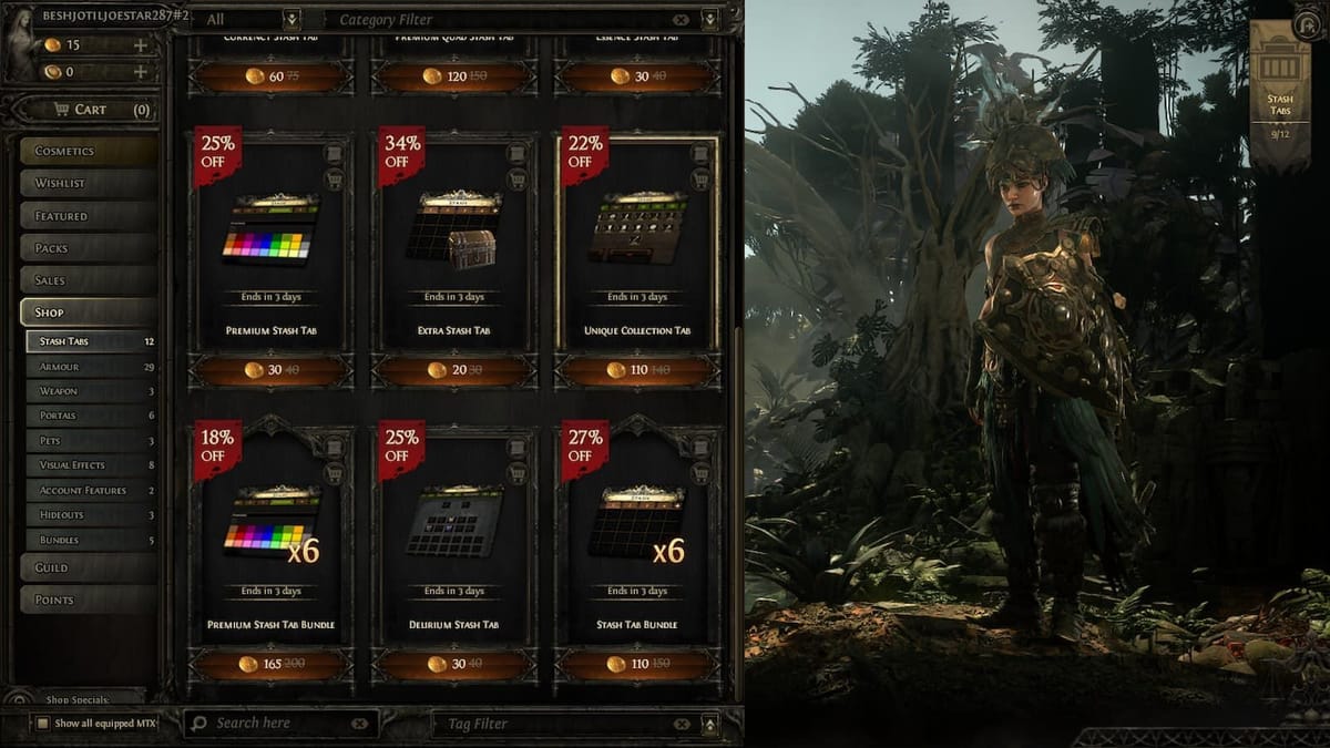 PSA: Path of Exile 2 Stash tab sale is back on