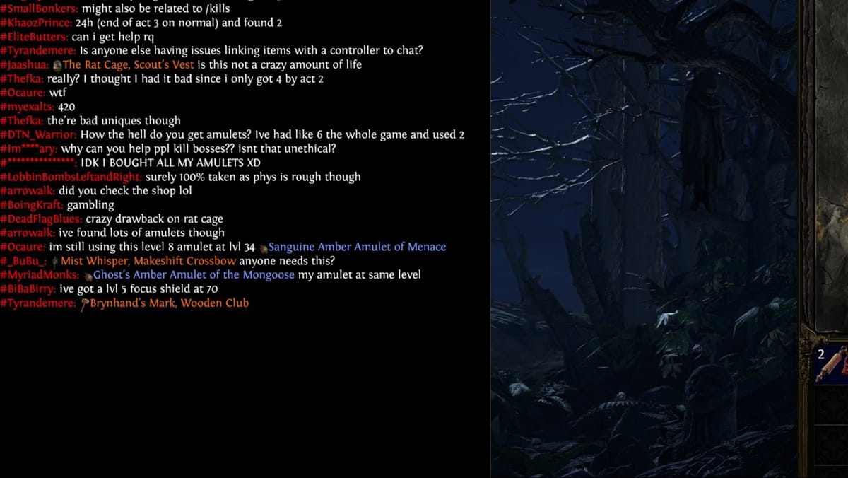 Path of Exile 2: How to link items in chat