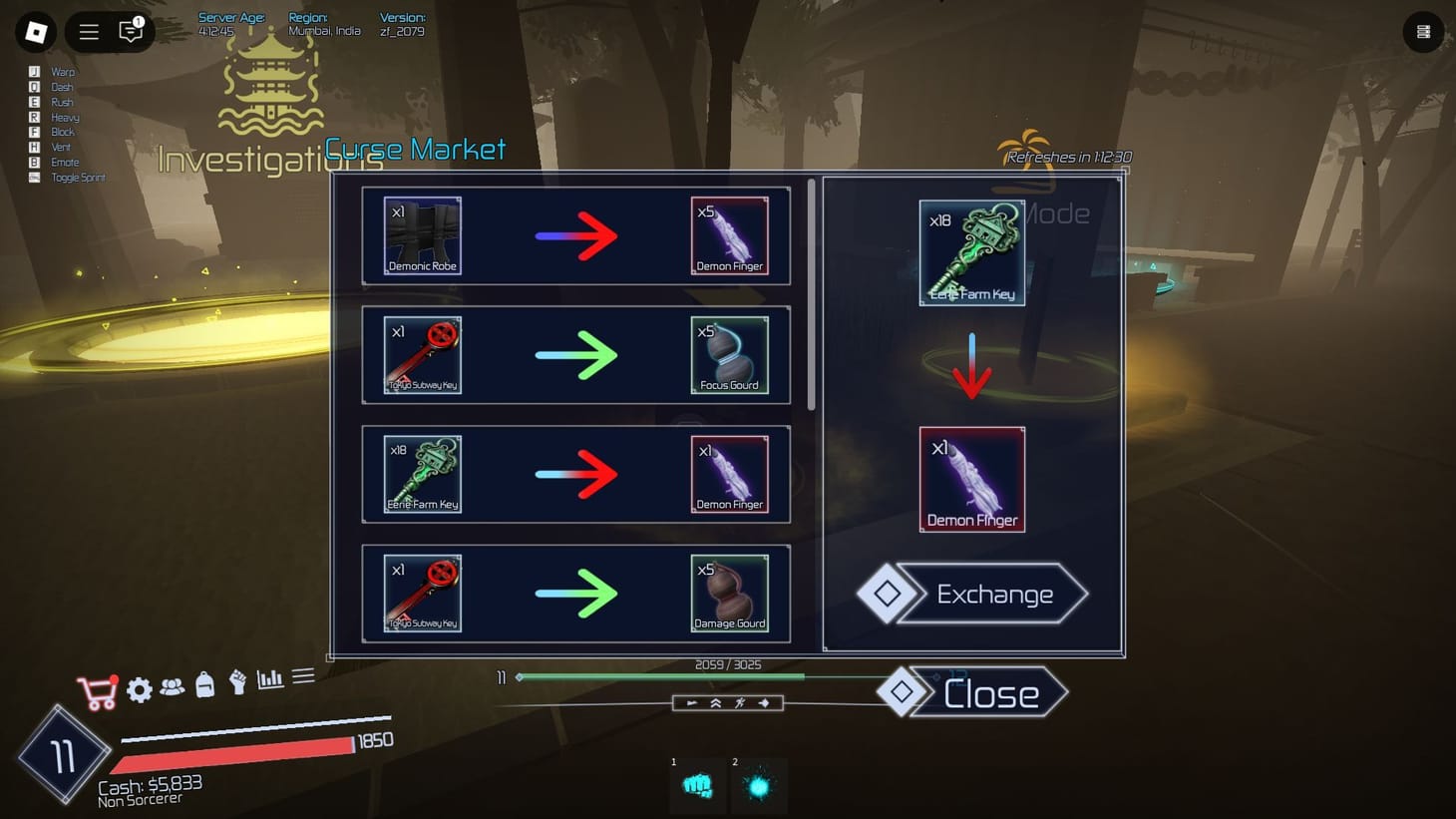 Jujutsu Infinite Curse Market guide: Market stock and all exchange items