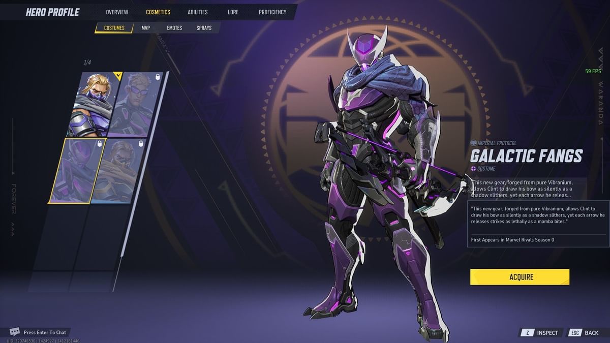 Hawkeye skin: All Marvel Rivals Hawkeye skins: Tier list and prices