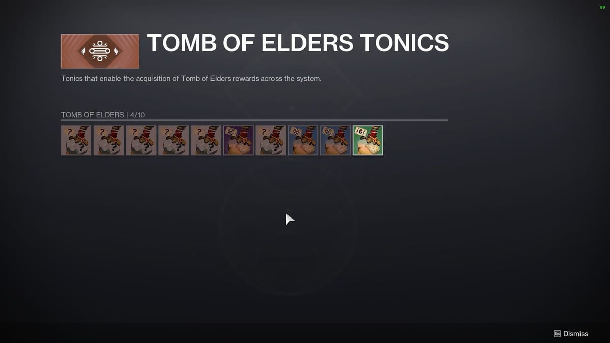 All Destiny 2 tonics and how to unlock them (tier-by-tier explained)