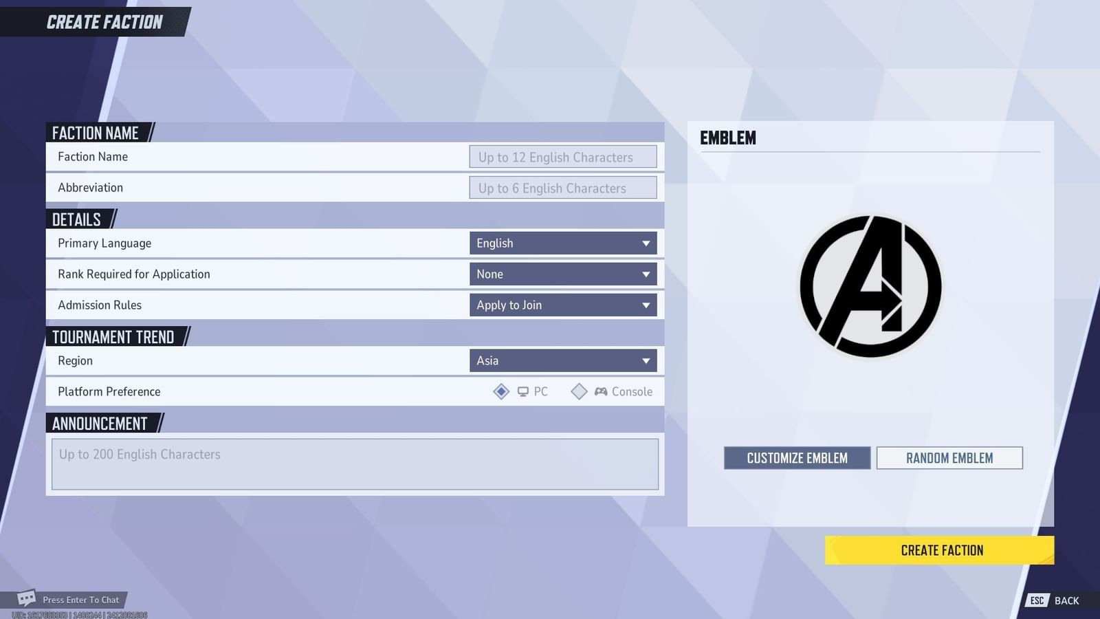 What is Faction in Marvel Rivals