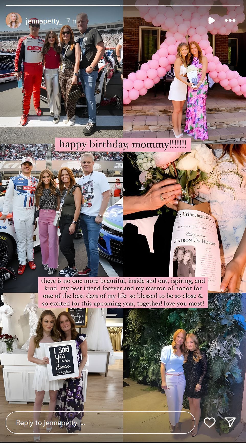 "There is no one more beautiful": Harrison Burton's fiancé Jenna shares ...