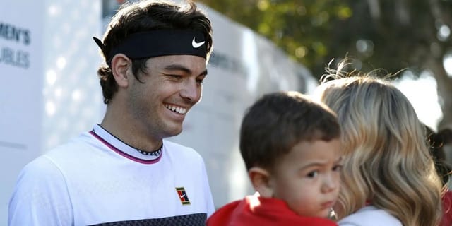 Taylor Fritz’s son Jordan makes rare appearance in American's ...