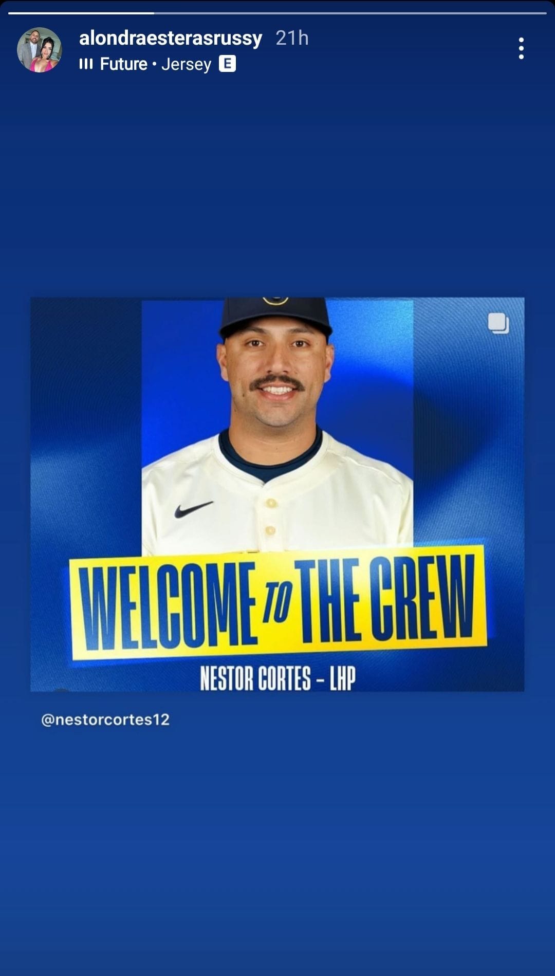 Nestor Cortes Jr.'s wife Alondra reacts to former Yankees LHP's trade ...
