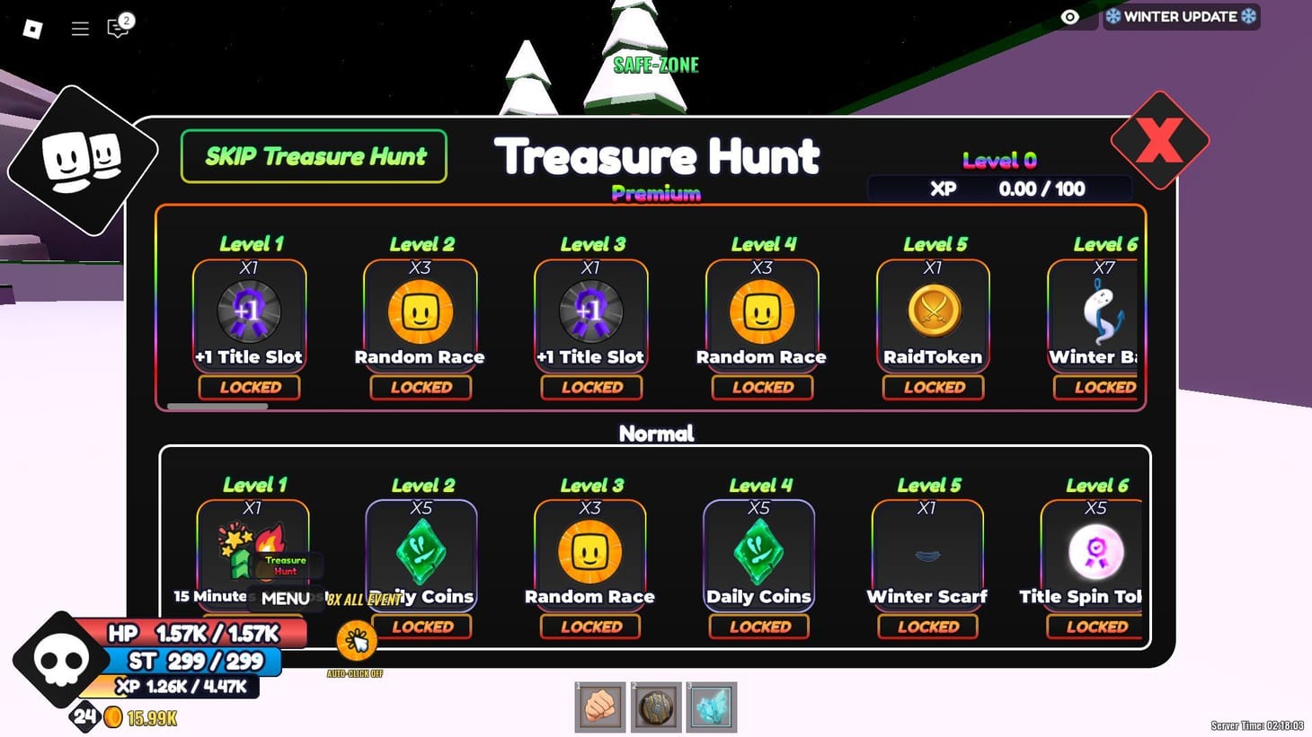 One Fruit Simulator Winter Treasure Hunt guide: All rewards and how to ...