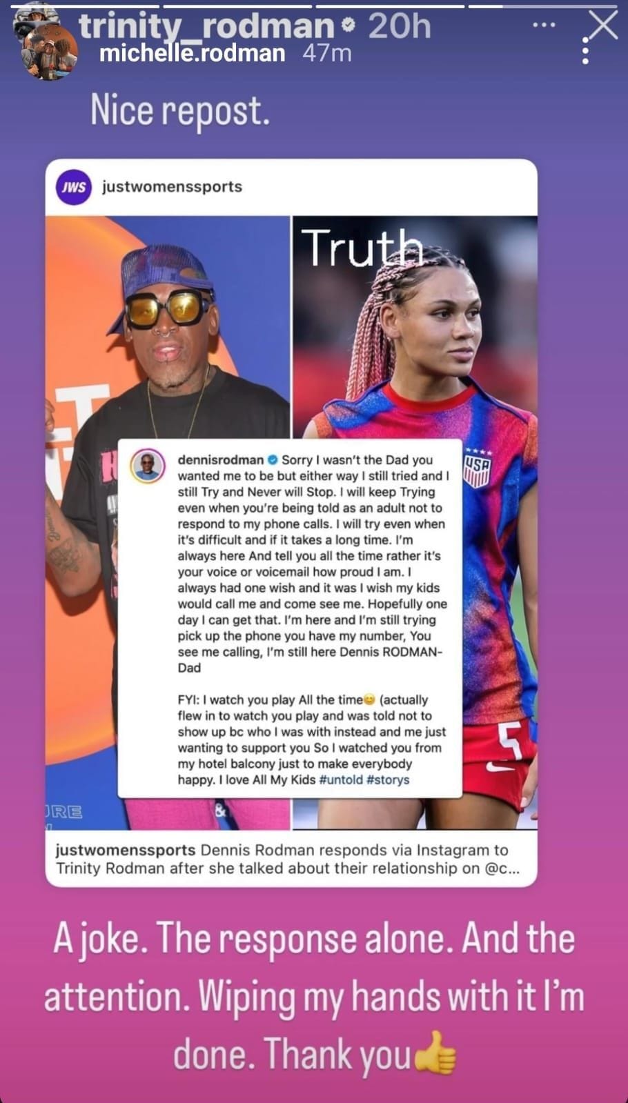 Dennis Rodman's ex-wife Michelle Rodman echoes daughter's scathing ...