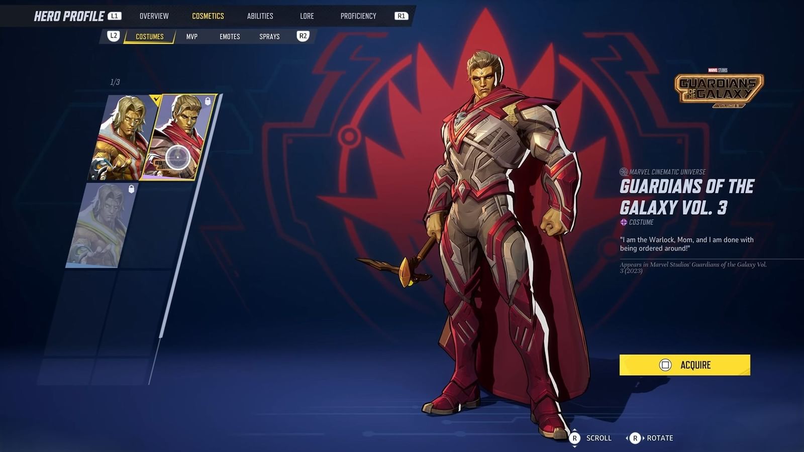 All Marvel Rivals Adam Warlock skins tier list
