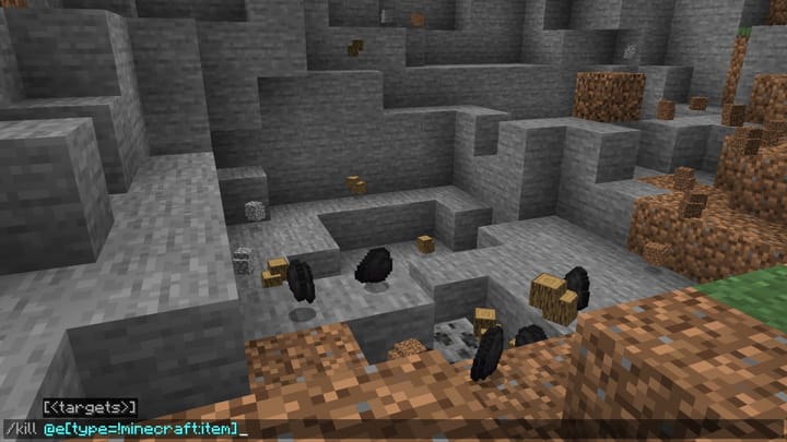 How to clear ground items in Minecraft