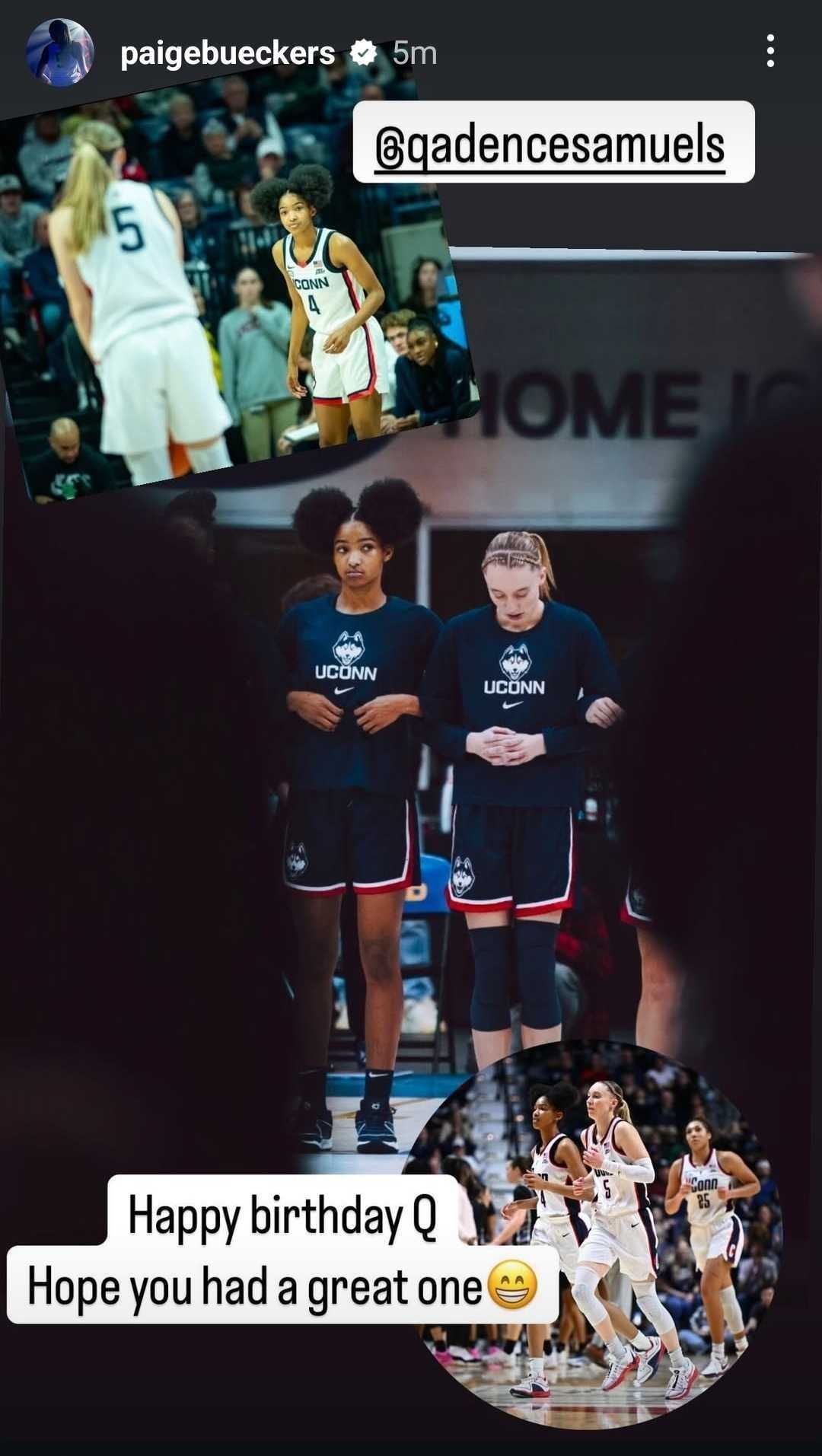 Paige Bueckers sends sweet message for UConn teammate on her special day