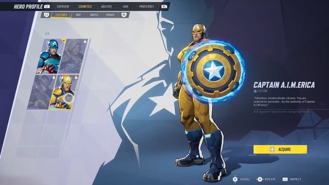 All Marvel Rivals Captain America skins: Tier list and prices