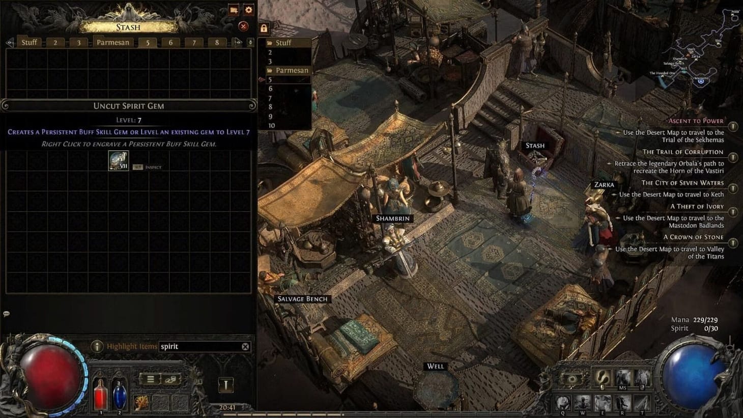 How to get Uncut Spirit Gems in Path of Exile 2