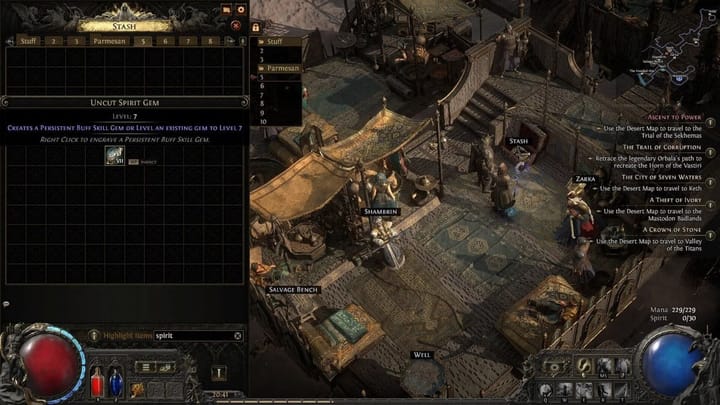 How to get Uncut Spirit Gems in Path of Exile 2