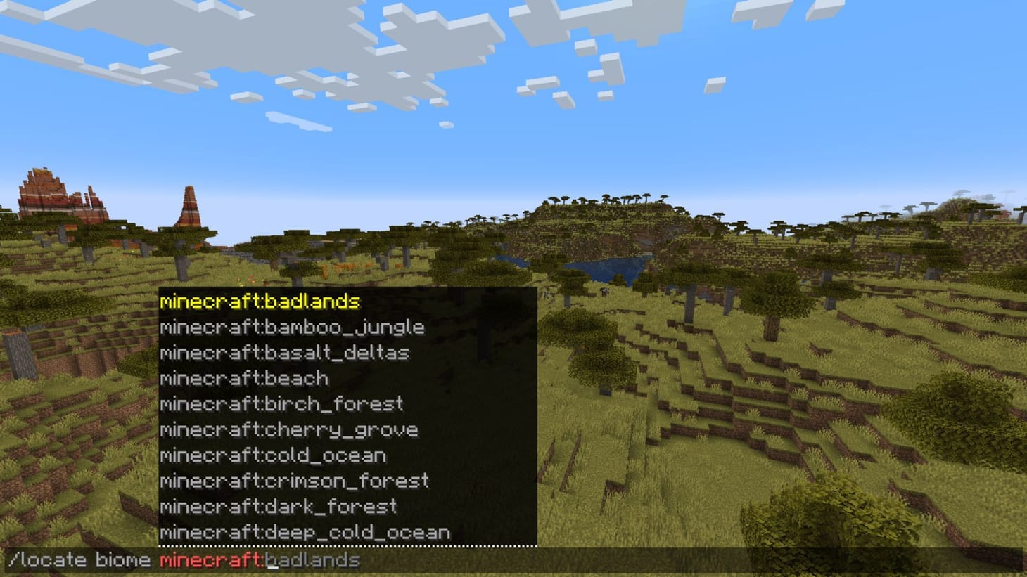 How to find any biome in Minecraft