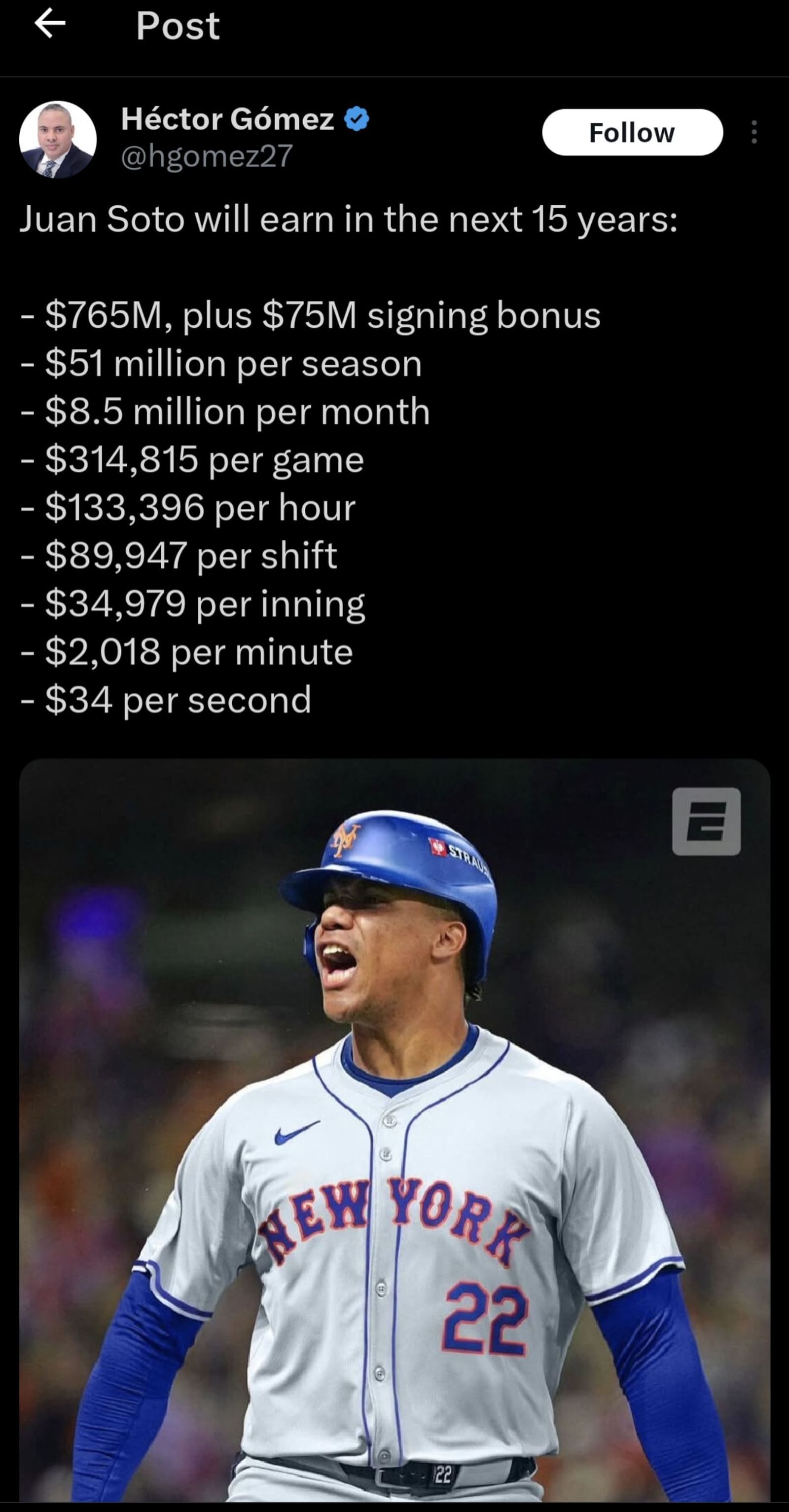 "$34 per second" - MLB insider breaks down Juan Soto's blockbuster contract after record ...