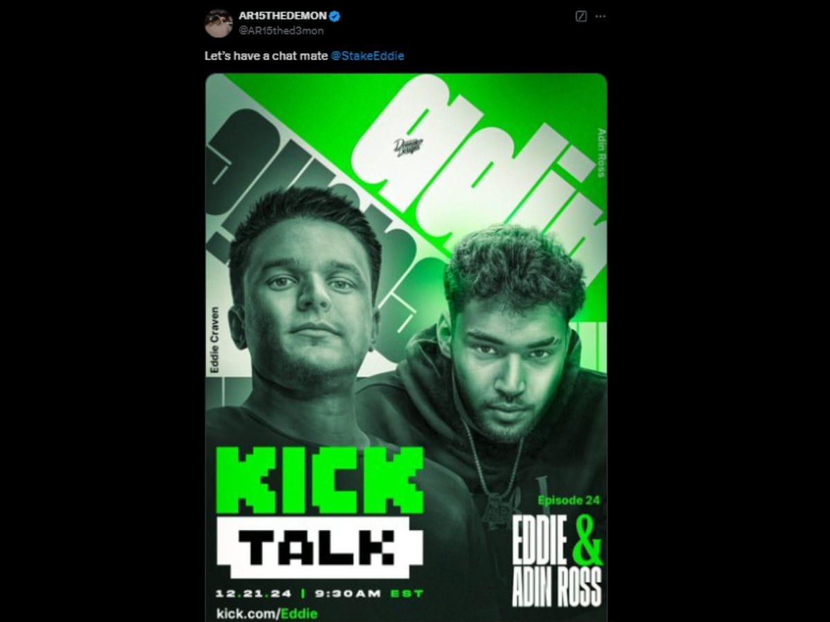 Adin Ross announces Kick livestream with CEO Ed Craven days after ...