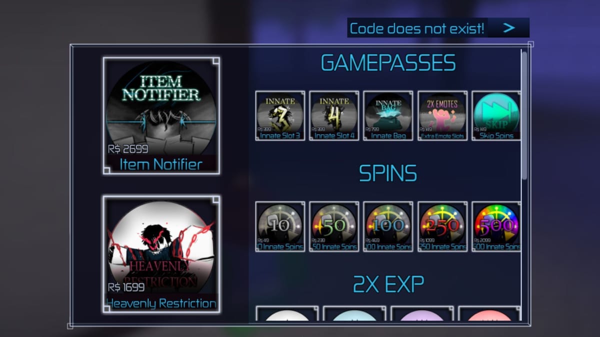 Jujutsu Infinite codes (March 2026)