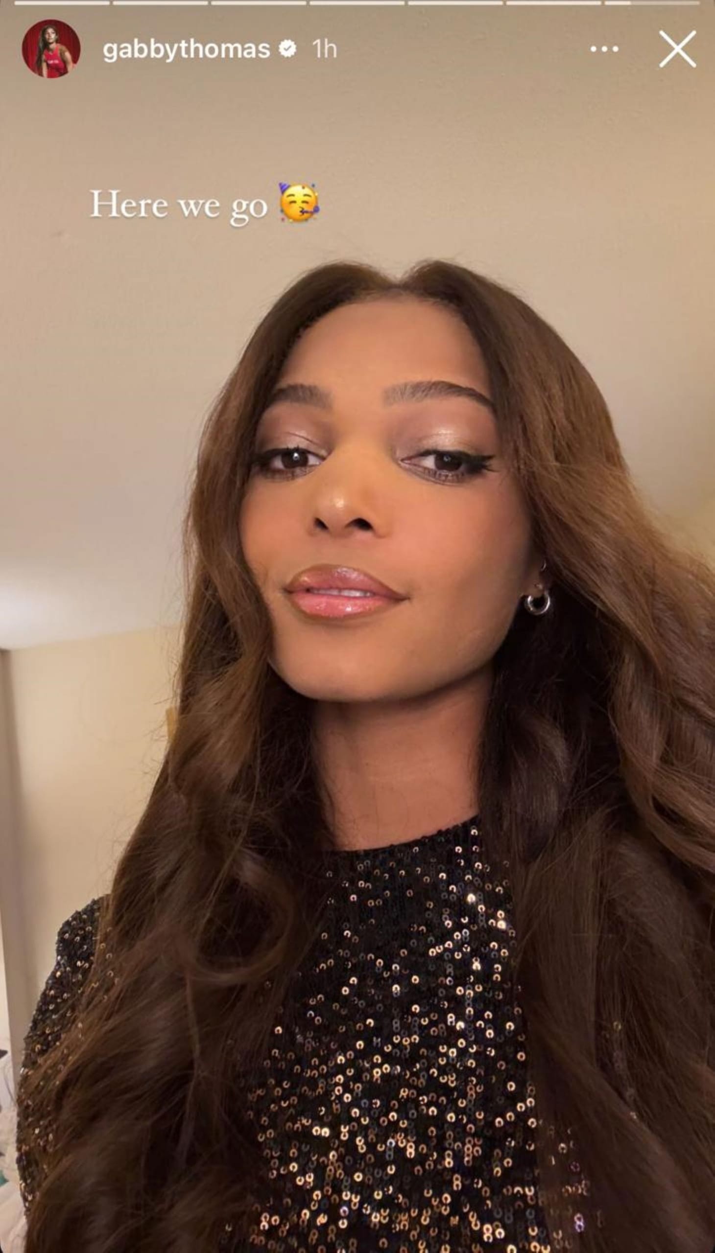 Gabby Thomas rings in birthday celebrations in a black sequined outfit ...