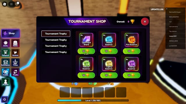 Anime Last Stand Tournament Mode guide