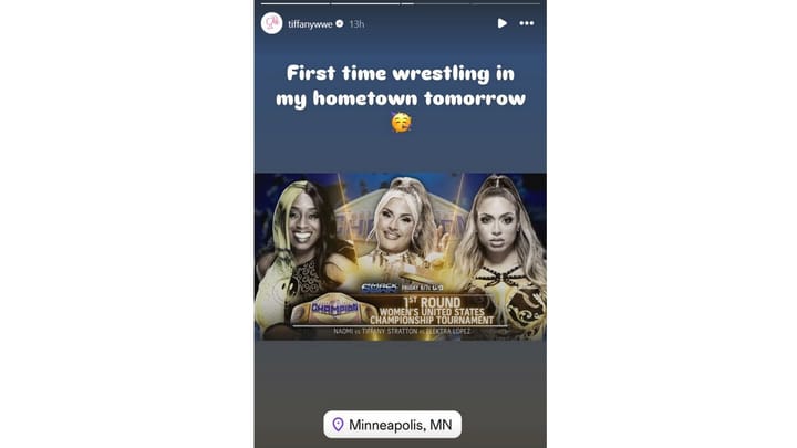 Tiffany Stratton breaks character to celebrate personal achievement