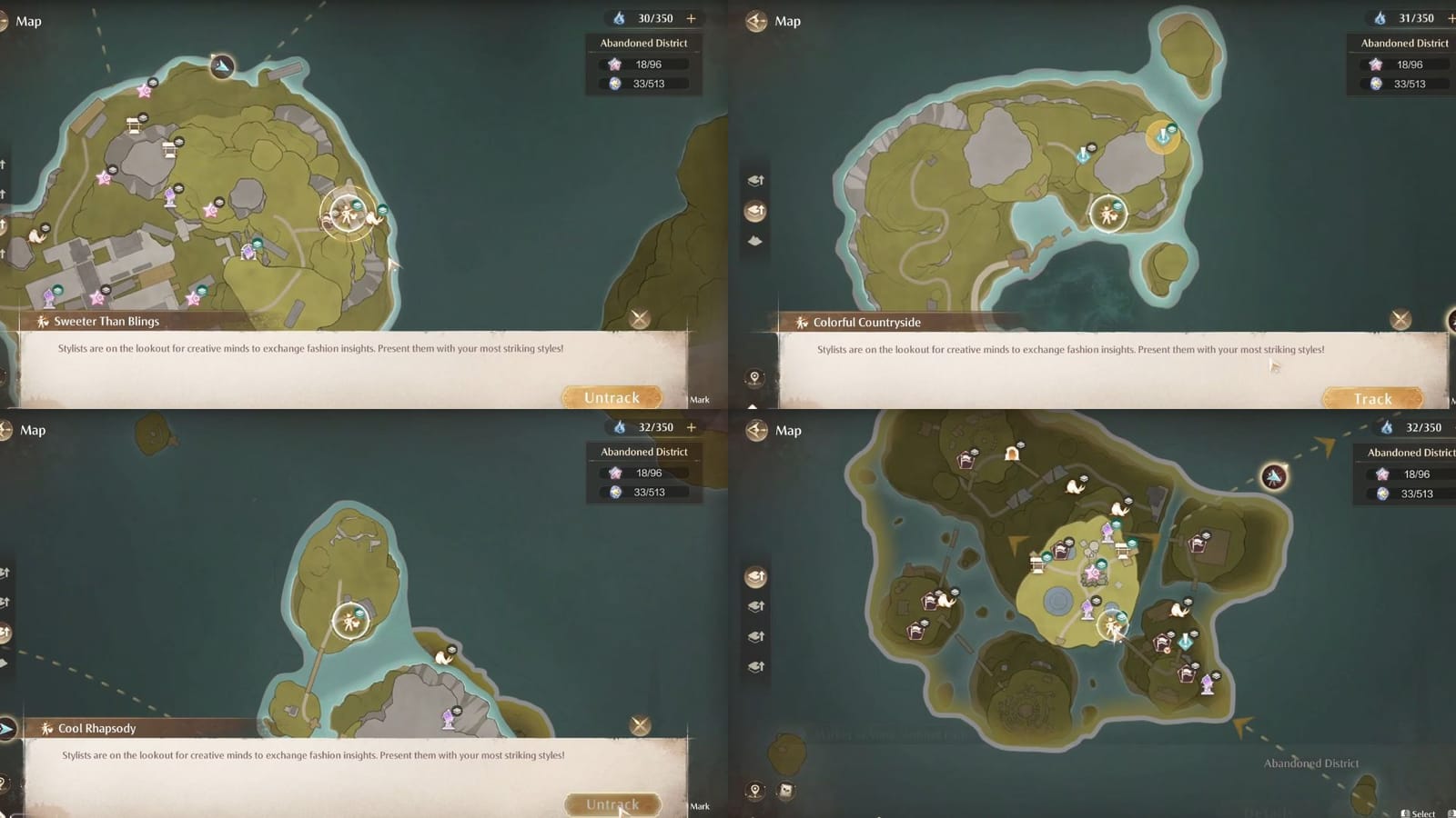 Infinity Nikki: Miraland Styling Challenge locations